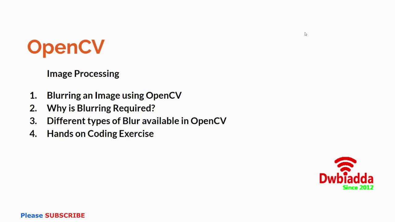 Intro to blurring images using opencv | Opencv Tutorial