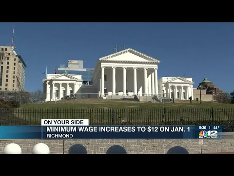 Virginia’s minimum wage will increase to $12 on Jan. 1