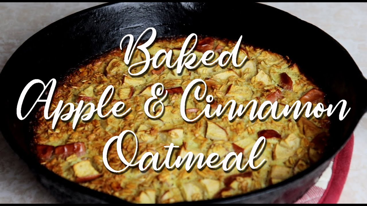Baked Apple Cinnamon Oatmeal ~ Cast Iron Cooking ~ Stay Home #WithMe