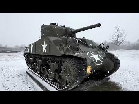 US Army Heritage Education Center Part 1 The outdoor trail in the snow