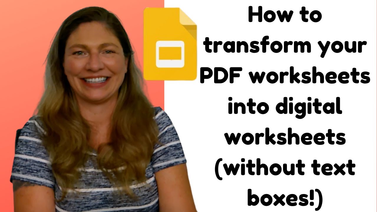 How to transform your PDF worksheets into digital worksheets!