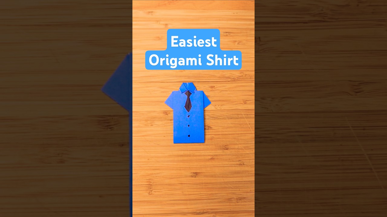 EASIEST Origami Shirt | Paper Shirt and Tie | Paper Craft Shirt