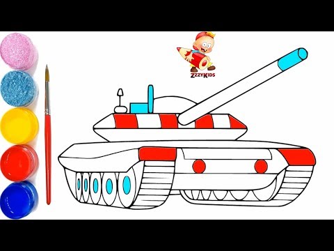 Coloring & Drawing Army Tank - Vehicles Colouring Pages & Coloring Book For Kids