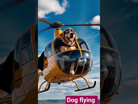Dog🚁😂 ,Dog barking,Dogs lover's#youtubeshorts #fyp #FunnyDog #HelicopterDog #FlyingDog #DogInSky