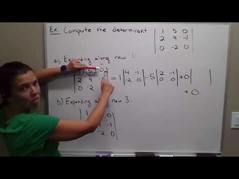 Using cofactor expansion to compute a determinant
