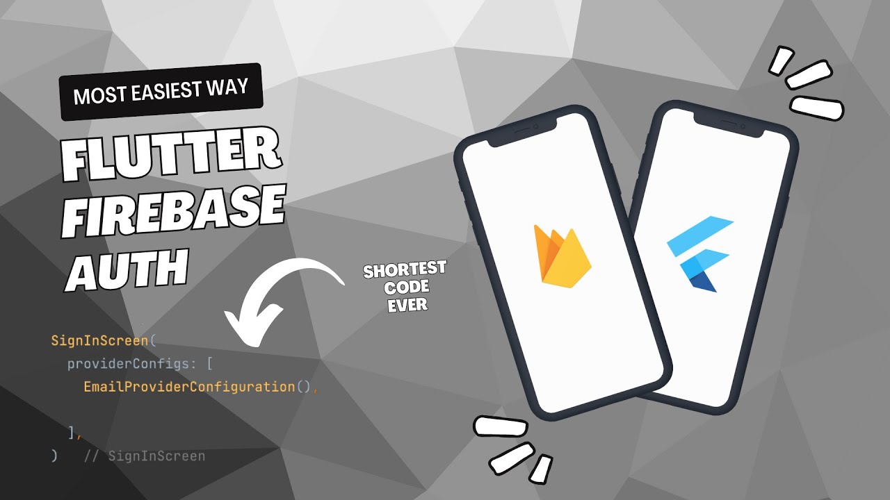Flutter Auth Using Firebase | Most Easiest Way Ever | #firebaseauth #flutterfirebase