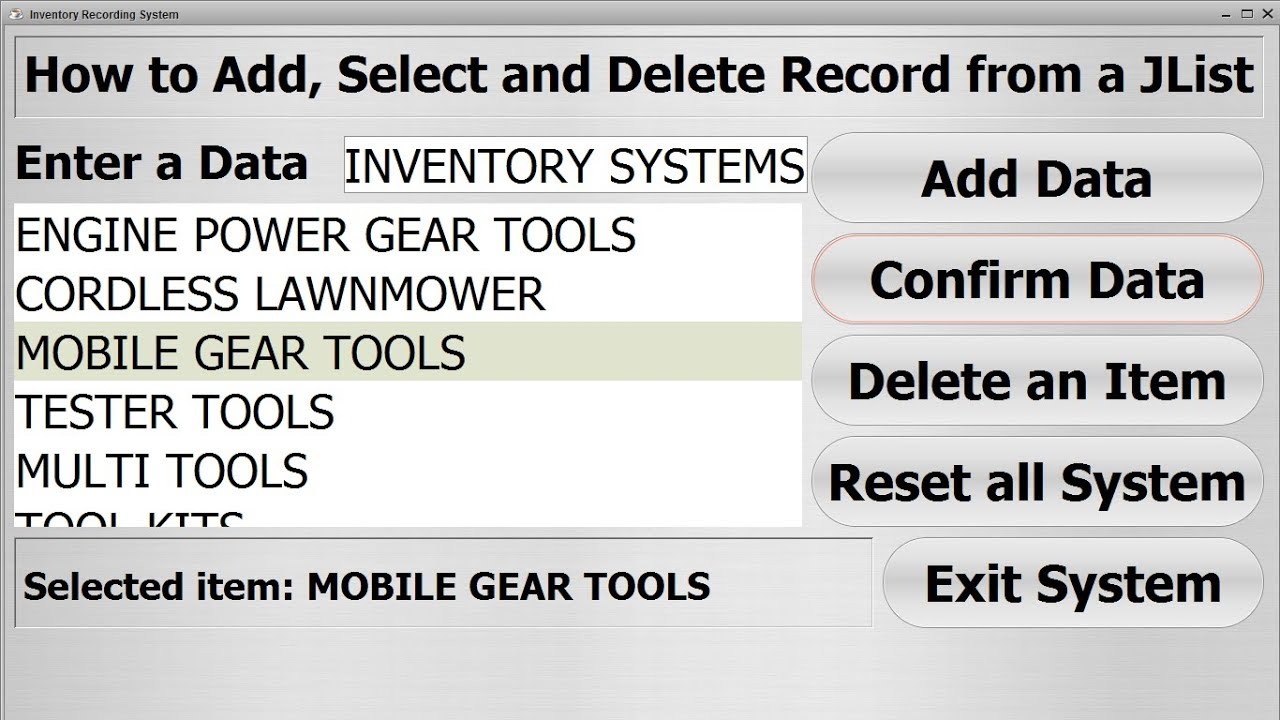 How to Create Inventory Recording System in Java Eclipse