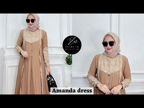 Bismillahirrahmanirrahim best seller terlaris amanda dress by zaina id