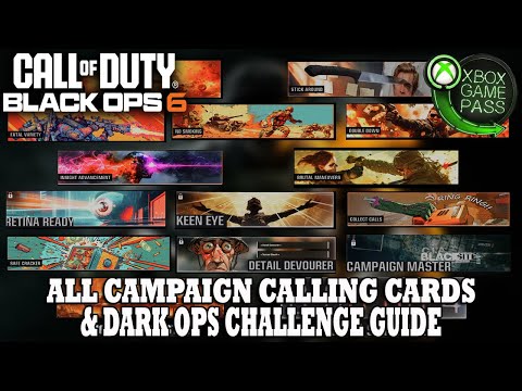 COD Black Ops 6 | ALL Campaign & Dark Ops Calling Cards Challenge Guide