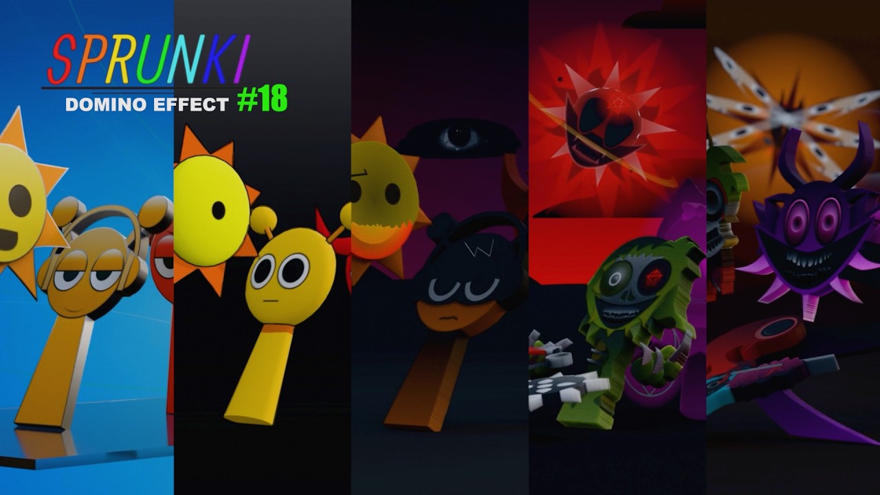 Sprunki but Domino Effect | Compilation #18