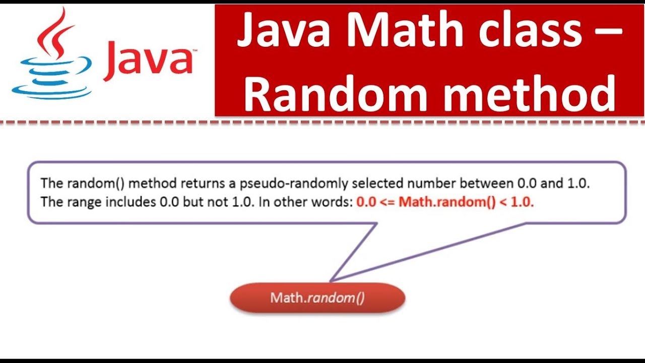 Java Math class (Random method) | Java Tutorial