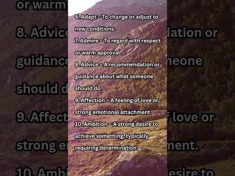 10 English Words Starting with A | Vocabulary with Meaning | Learn English Easily Part 1 #shorts