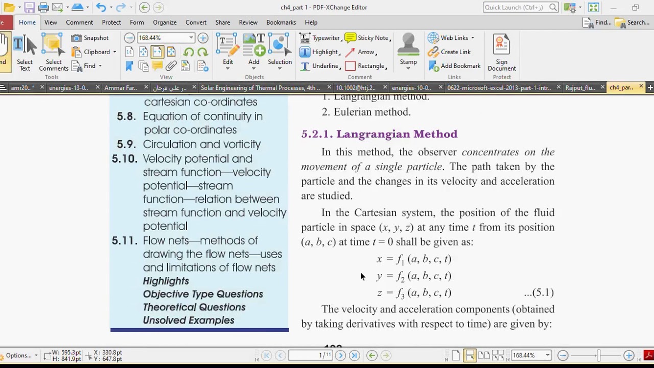 CH 4  fluid kinematics 1