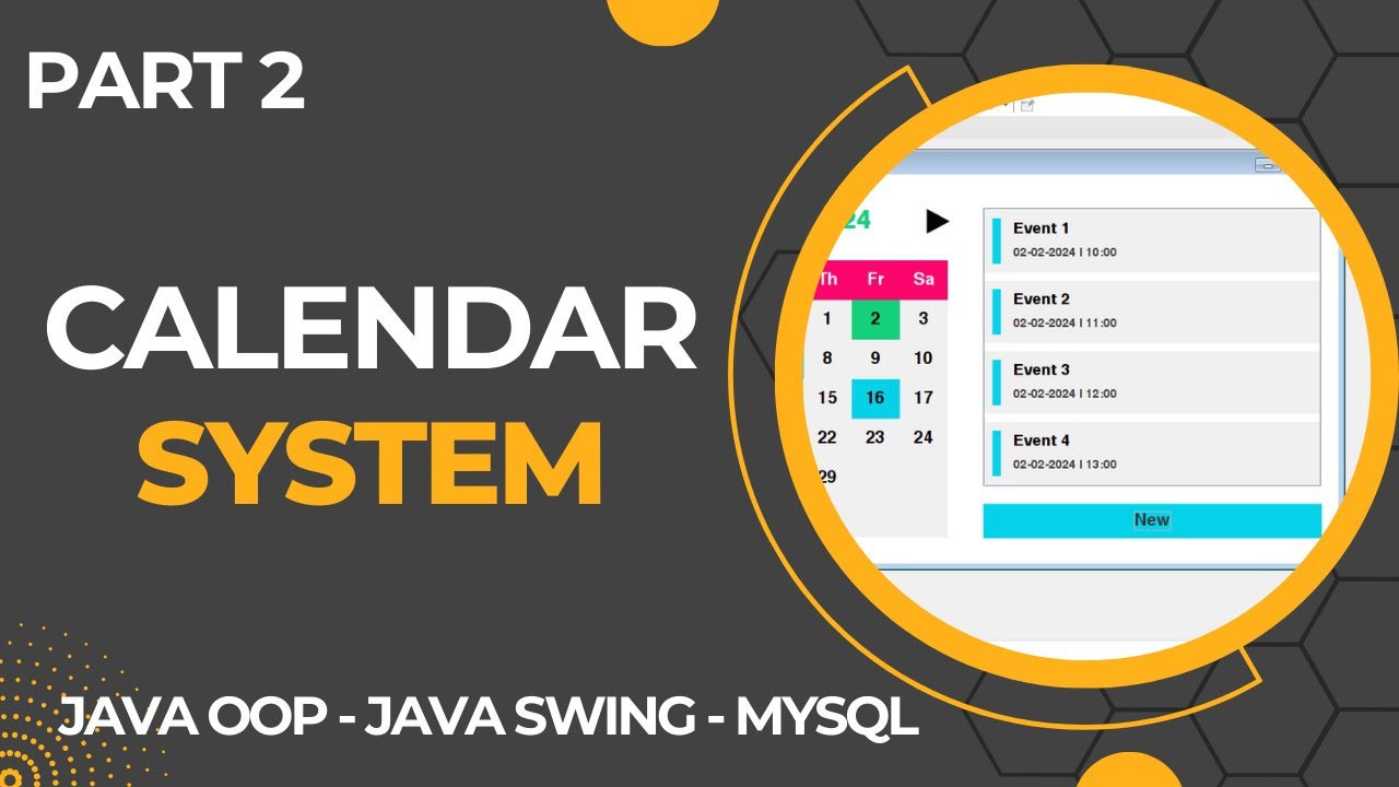 Calendar System with GUI using Java (Part 2)