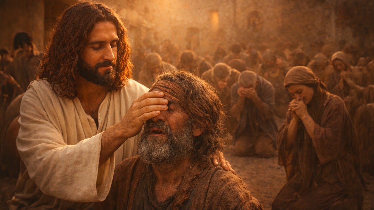 Jesus Heals the Blind Man | The Chosen (Biblical Miracle) | AI Christian Tribute
