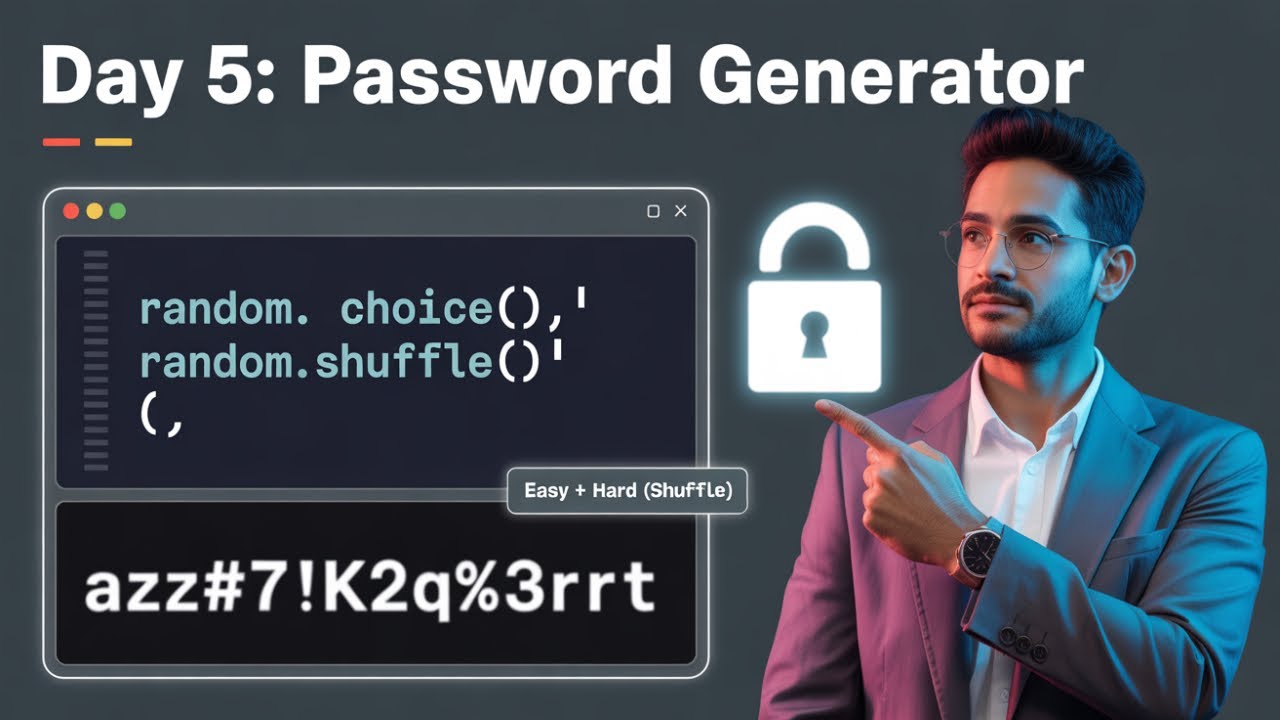 Day 5: Python Password Generator — Easy & Hard
