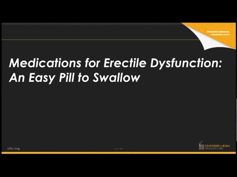 5.19.2020 Urology COViD Didactics - Medications for Erectile Dysfunction