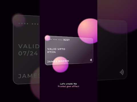 Create a Frosted Glass Effect in Minutes - #Figma #Glassmorphism Tutorial