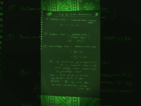 Ways of Error Measurements