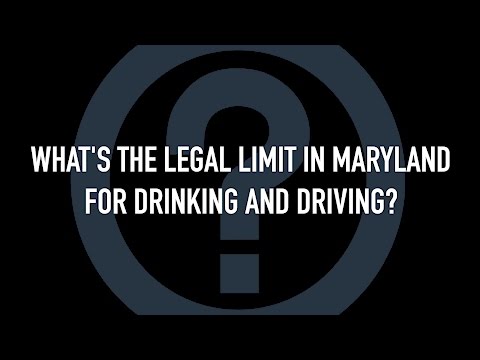 What's the legal limit in Maryland for drinking and driving?