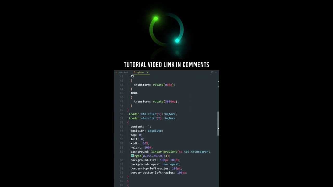 CSS Animation Effects | Html CSS Only Glowing Ring 02 #shorts