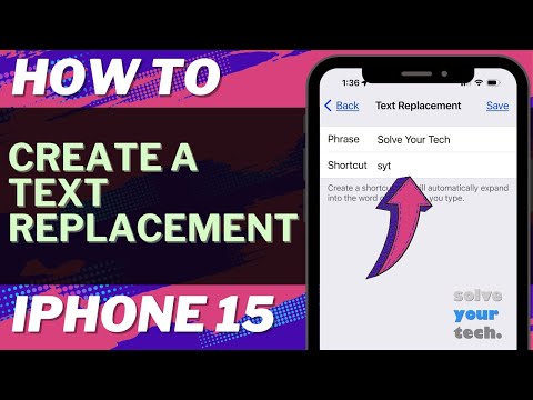 How to Create Text Replacement on iPhone 15