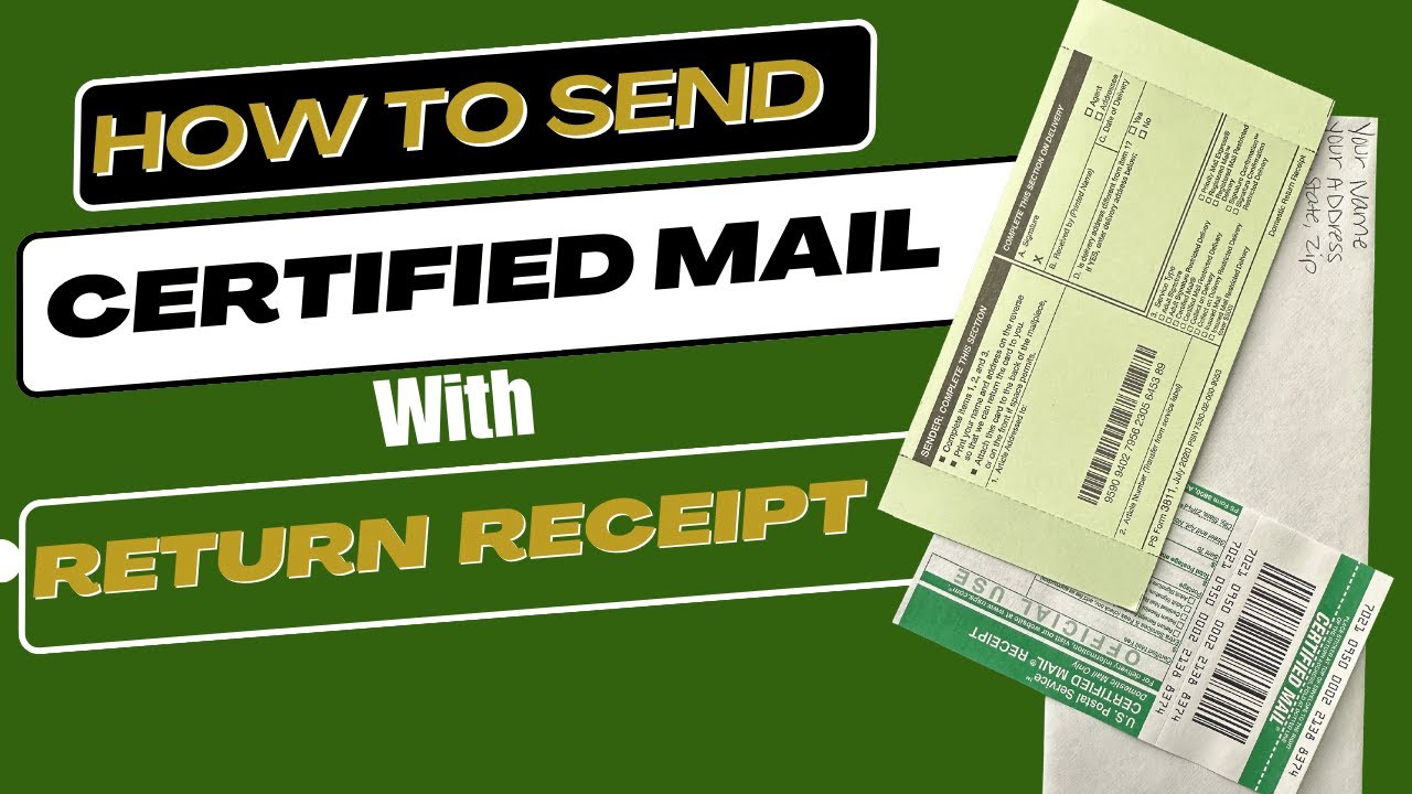 How to Send a letter Certified Mail with Return Receipt