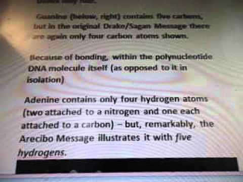 Line 26a20 Pt 15 Alien Messages ARECIBO CHILTON Binary Code Pictographs ...