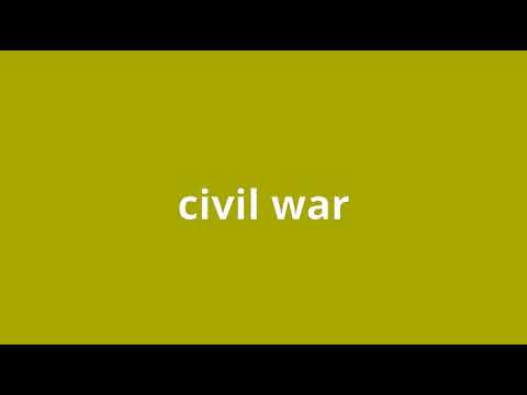 what is the meaning of civil war