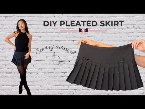 HOW TO: Make your own Pleated Mini Skirt DIY! (Sewing Tutorial)