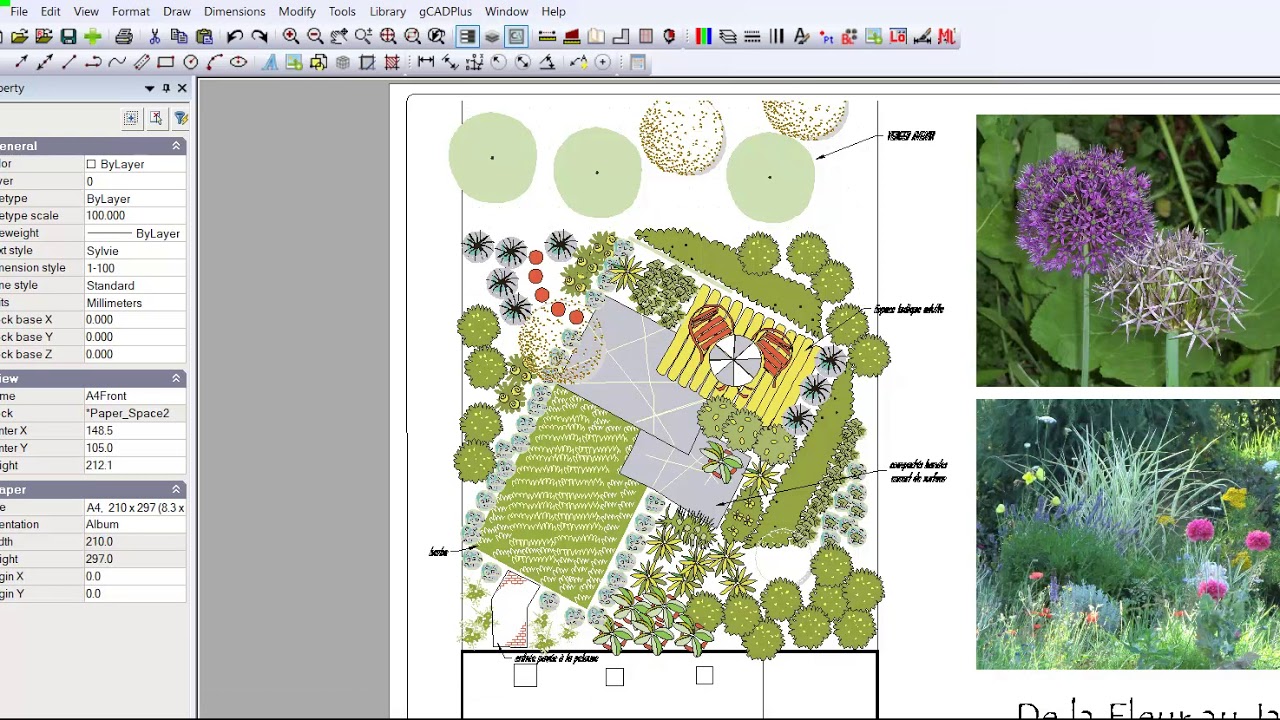 Inserting images in landscape CAD designs