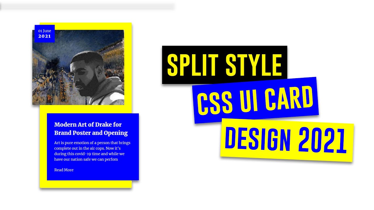 CSS Card Design Tutorial - Split Card Hover Effect (HTML & CSS)