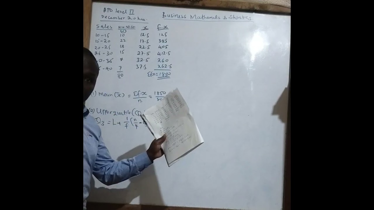 Business Mathematics and Statistics, Revision December 2024 (ATD II)