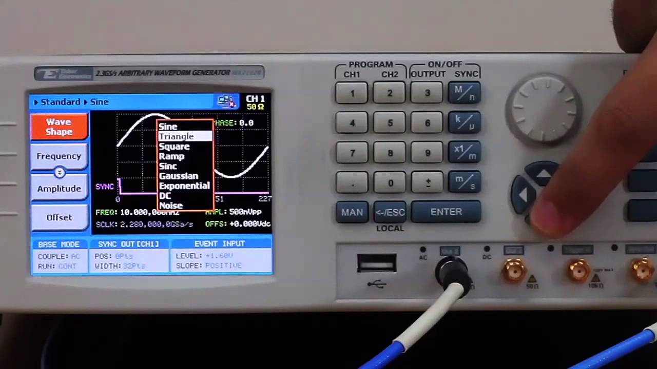 Tabor Electronics WaveXciter series Tutorial 2 - Standard Waveforms