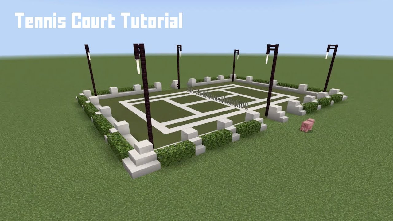 Minecraft - How To Build an Easy Luxury Tennis Court - Minecraft Builders