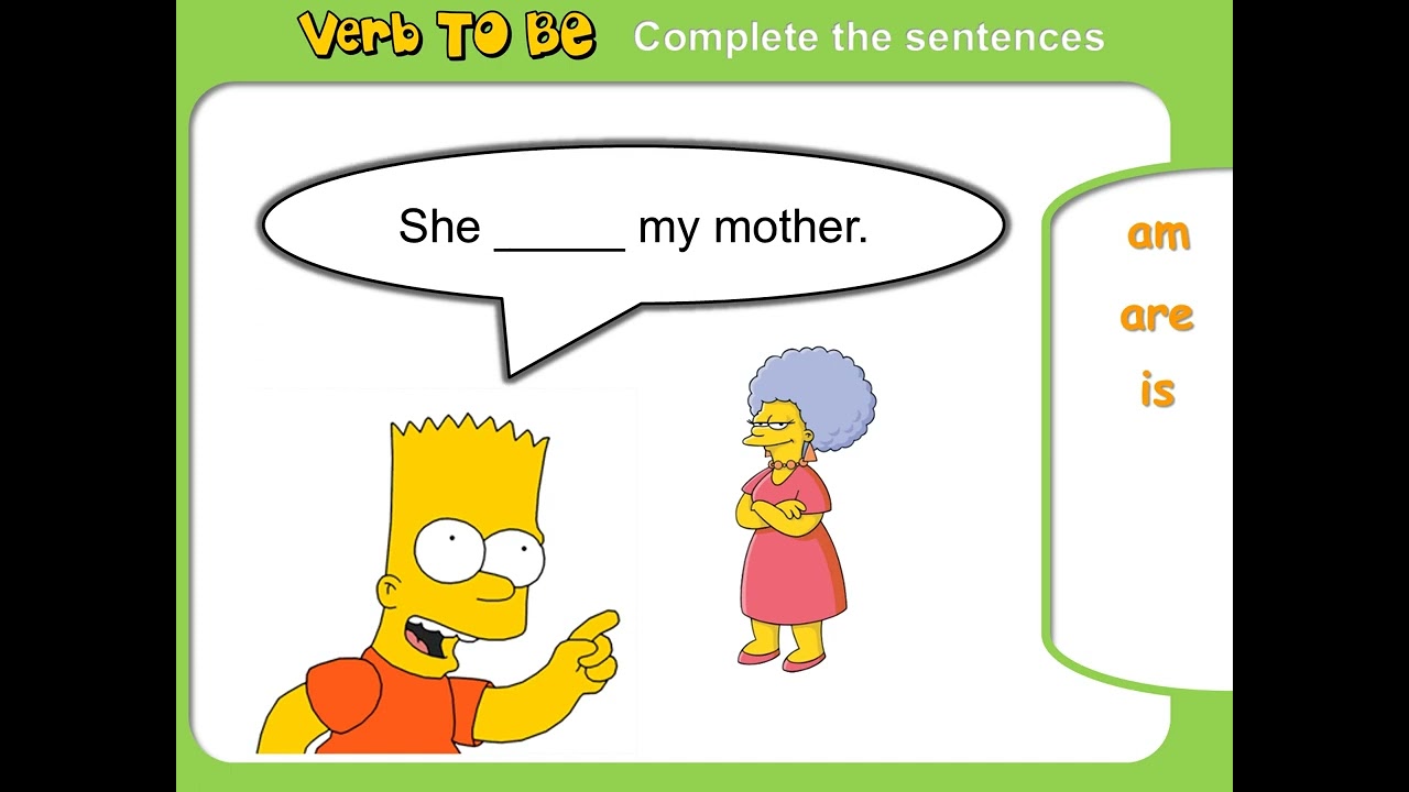 verb to be ppt flashcards