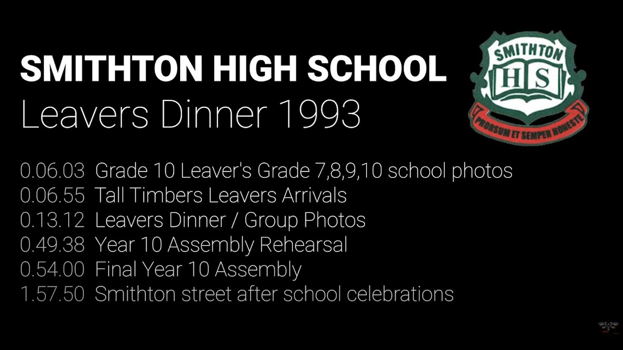 Smithton High School Leaver's Dinner 1993
