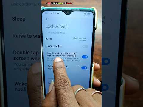 how to enable double tap to on screen in redmi 9 power #shorts