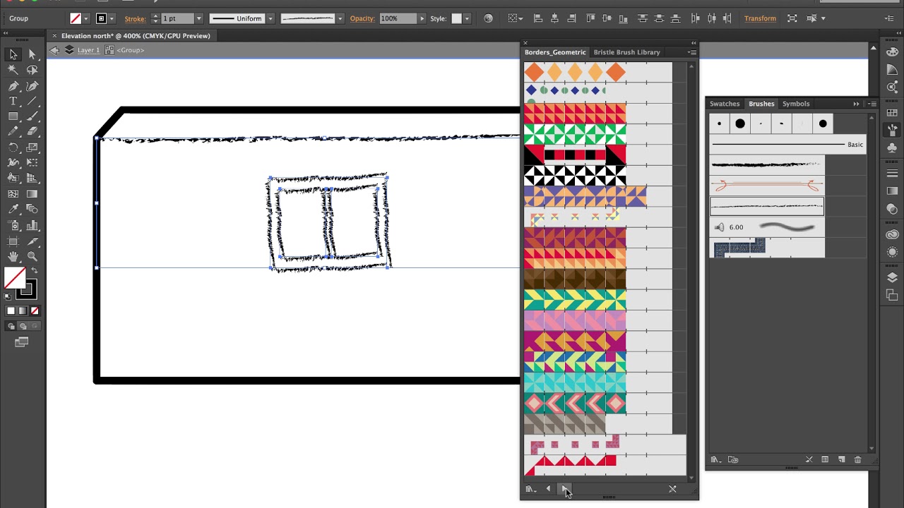 Illustrator - interior elevation rendering