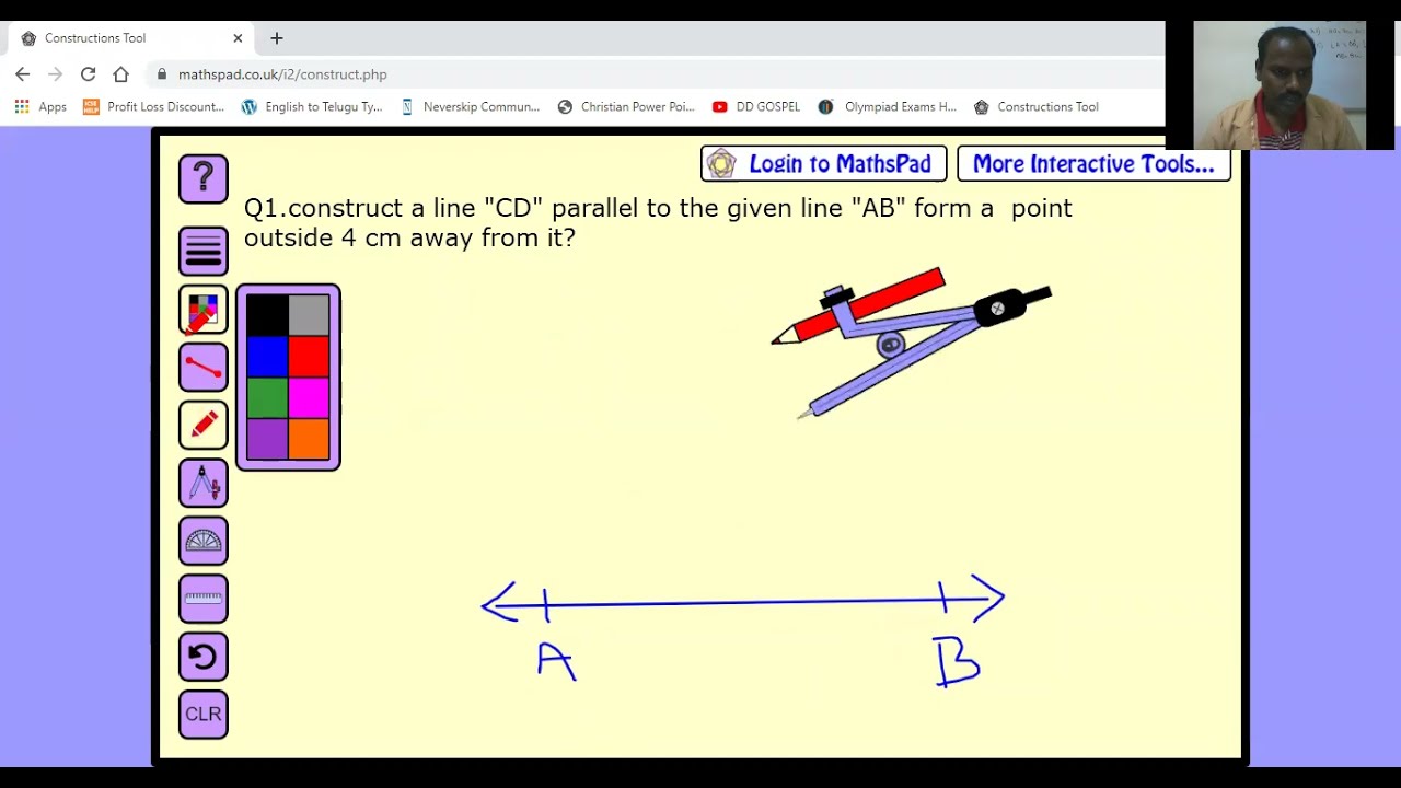 Geometrical construction parallel lines construction