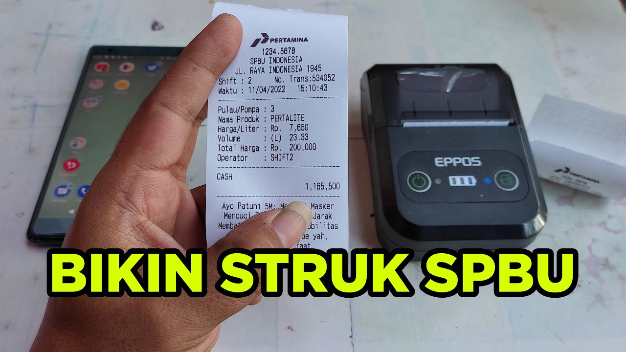 CARA MEMBUAT STRUK SPBU ATAU USAHA POM MINI