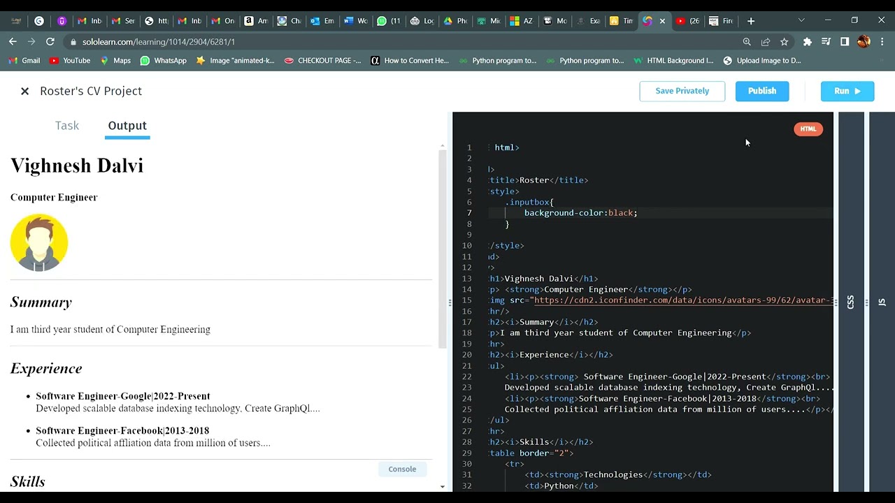 Blog Project: Contact Form + Code Repo |20.1 + 20.2|HTML Basics|SOLOLEARN Answer
