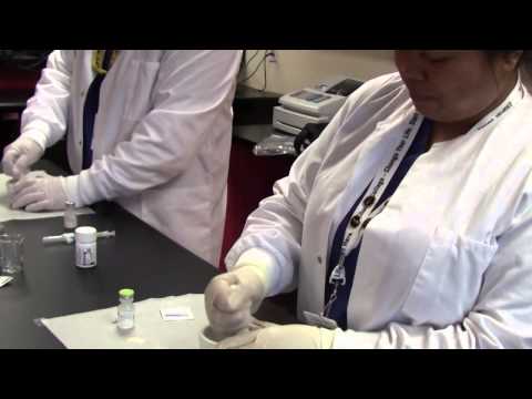 Pharmacy Technician students practice compounding - Charter College