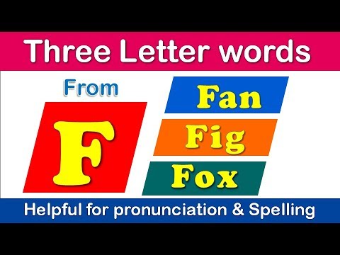 3 Letter Words | Three Letter Words | Three Alphabet English Words Start From F ( 3 Alphabet )