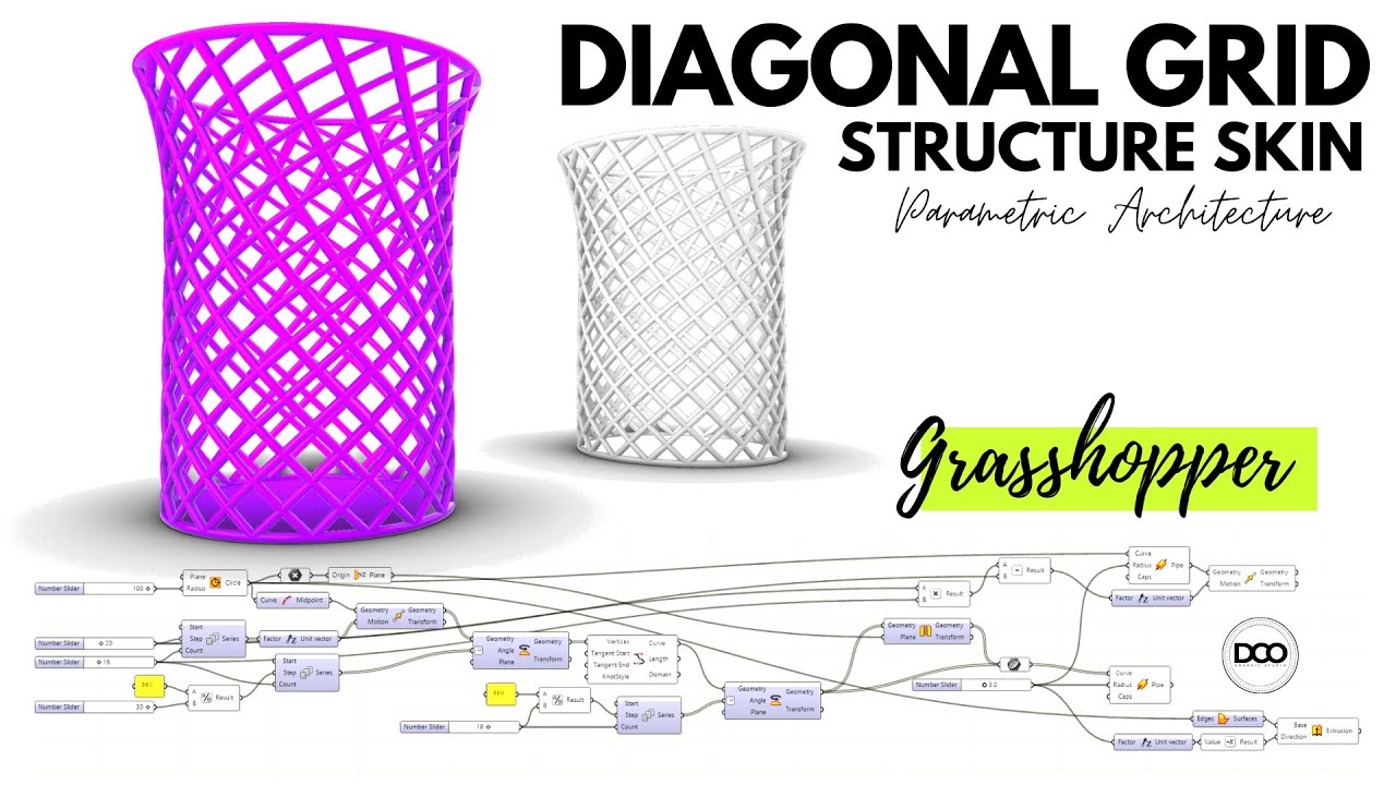 Rhino 6 and Grasshopper Parametric Architecture Hexagonal Grid