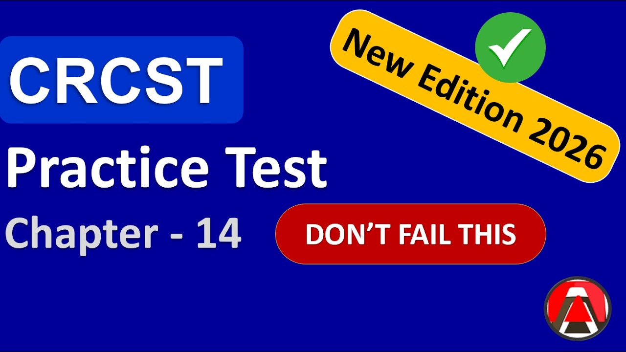 CRCST Chapter 14 Practice Test Questions & Answers | New Edition 2026