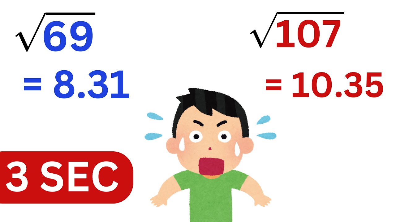 Square Root of Any Number in 3 seconds - Crazy Math Trick