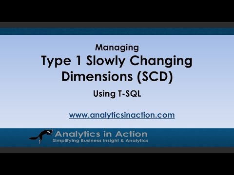Managing Type 1 Slowly Changing Dimensions (SCD) Using T-SQL
