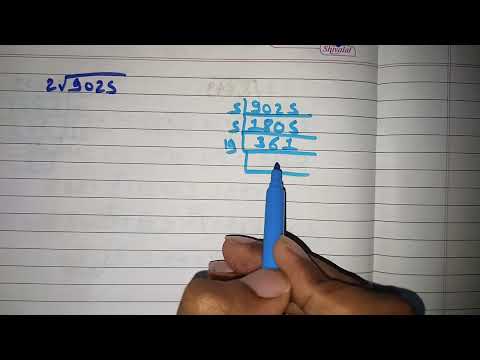 Square Root of 9025 with the help of Prime Factorisation Method 2√9025