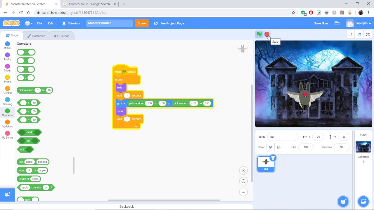 Scratch Project 1: Monster Hunter by AI Code 101